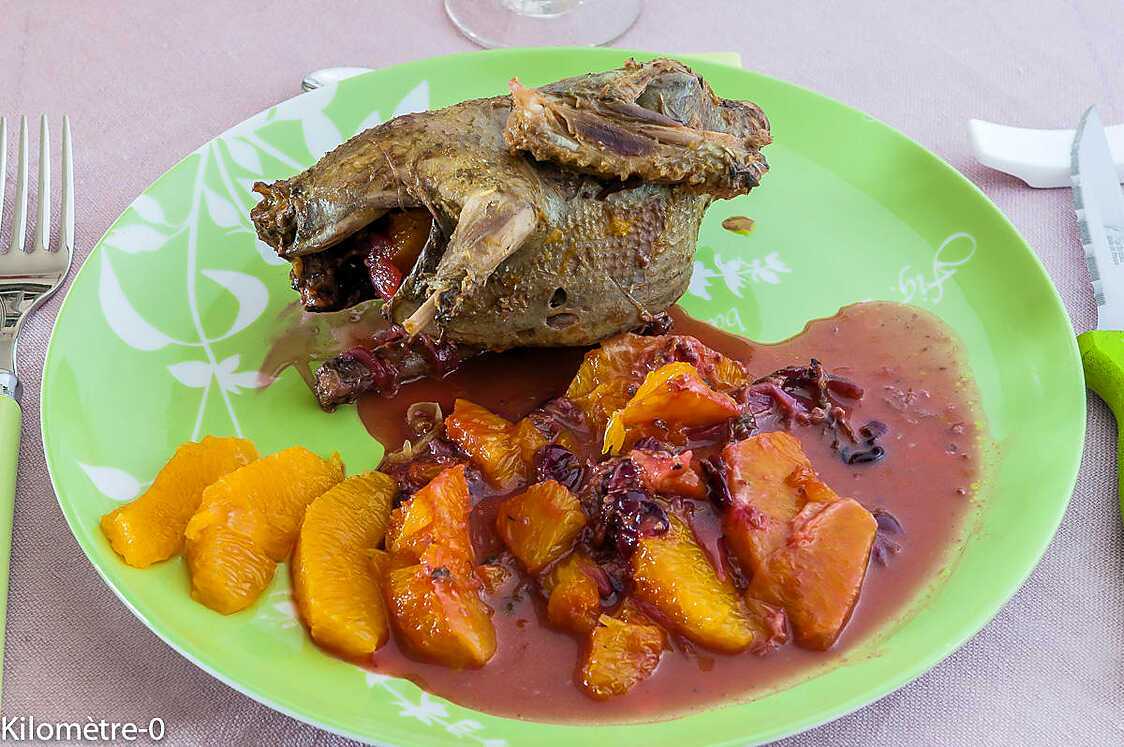 Recette de Pigeon à l'orange sauce cassis