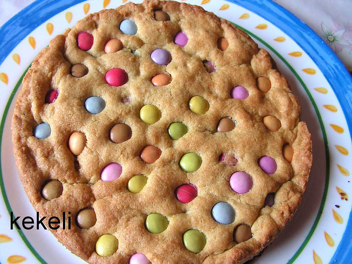 Recette de Cookie géant aux smarties