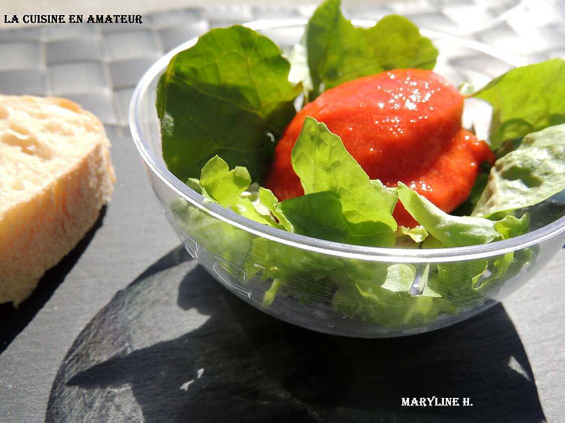 Recette de Sorbet aux poivrons et toast