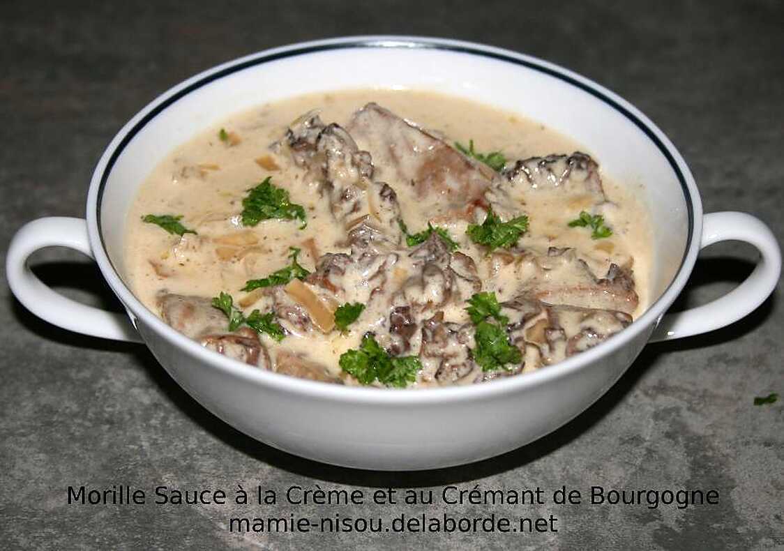 Recette de Morilles à la Crème & au Crémant de Bourgogne