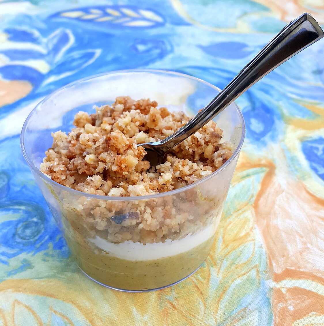 Recette de Verrines courgette, chèvre, crumble