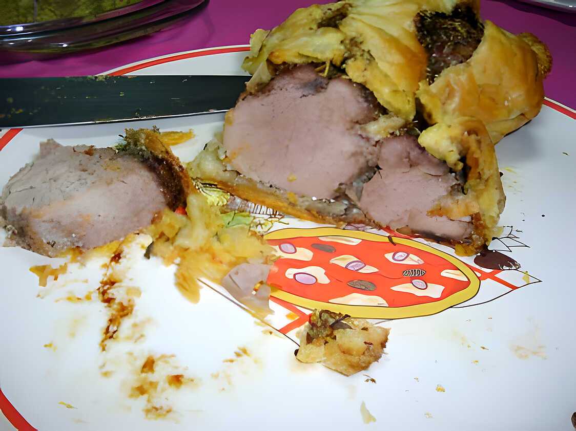 Recette de Mignon de porc en pate feuilletee