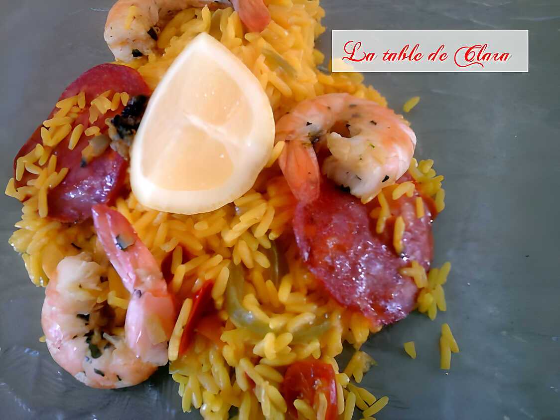 Recette de Riz aux crevettes par latabledeclara