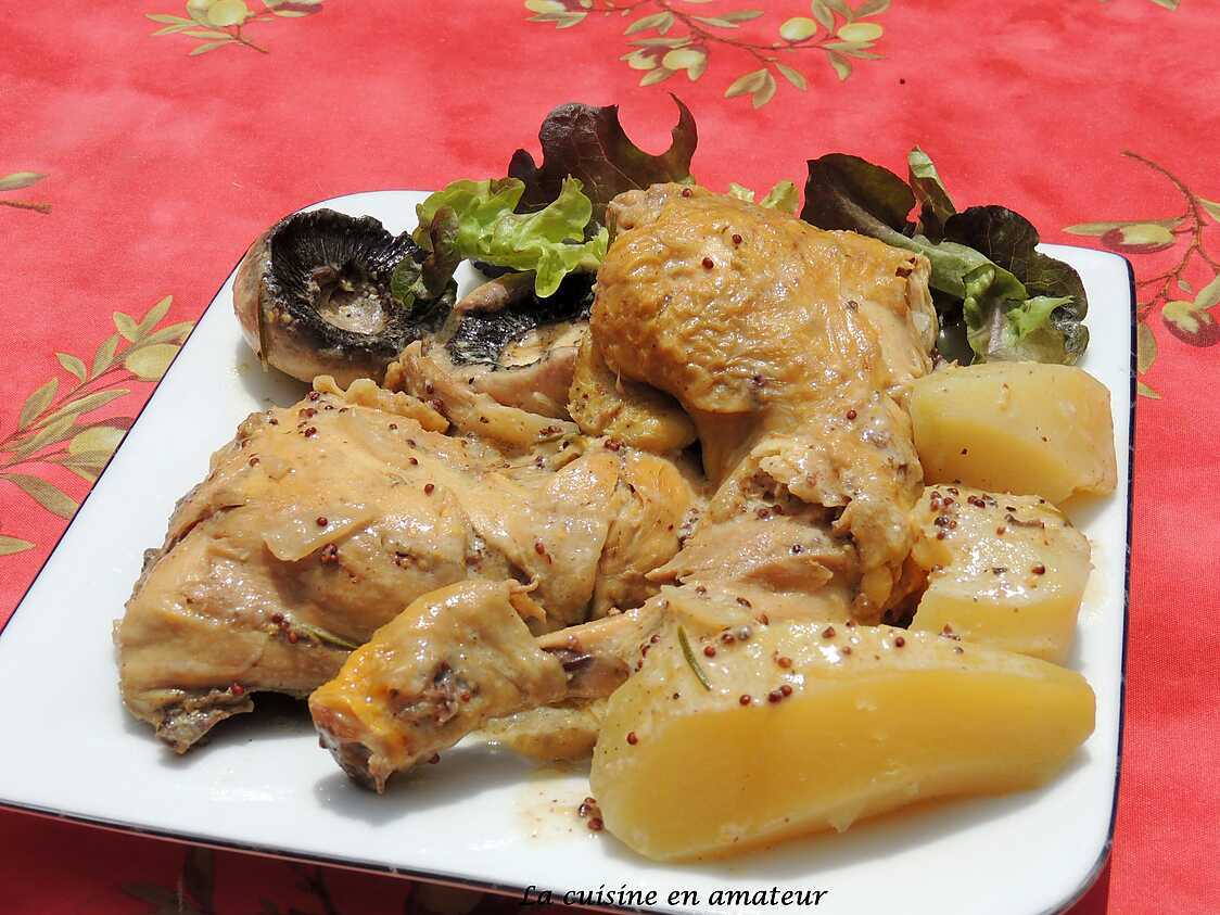 Recette de Cuisses d epoulet à la moutarde et romarin