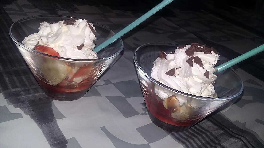 Recette de Coupes Bananes melba