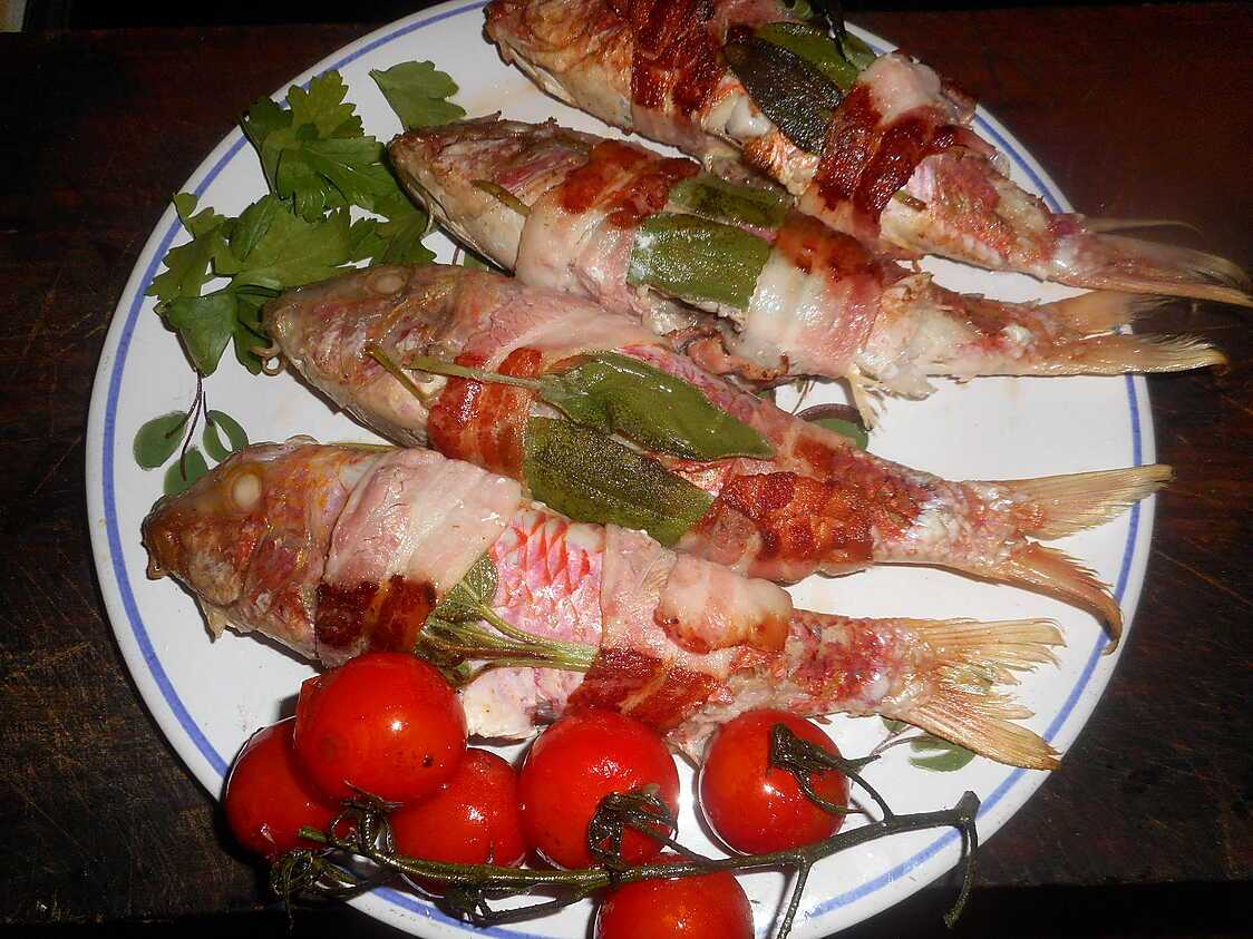 Recette de Rougets grillés lard et sauge