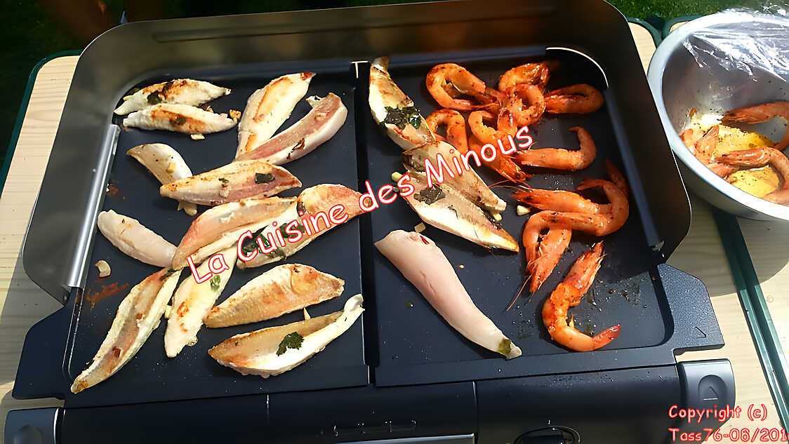 Recette de Filets de Rouget mariné à la Plancha