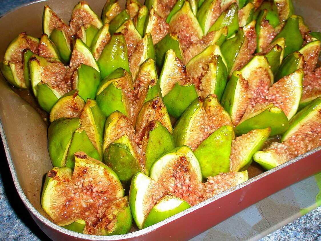 Recette de Figues blanches rôties au miel