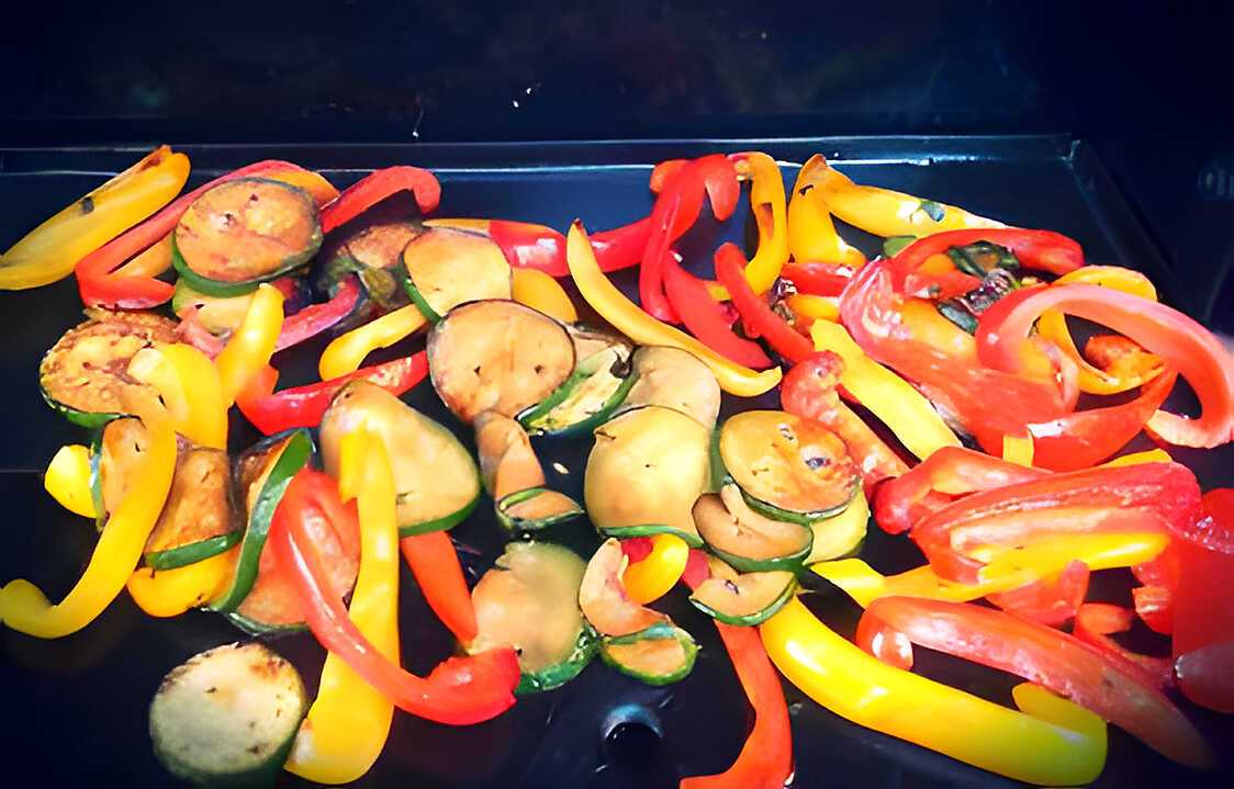 Recette de Légumes du soleil marinés et cuits à la plancha