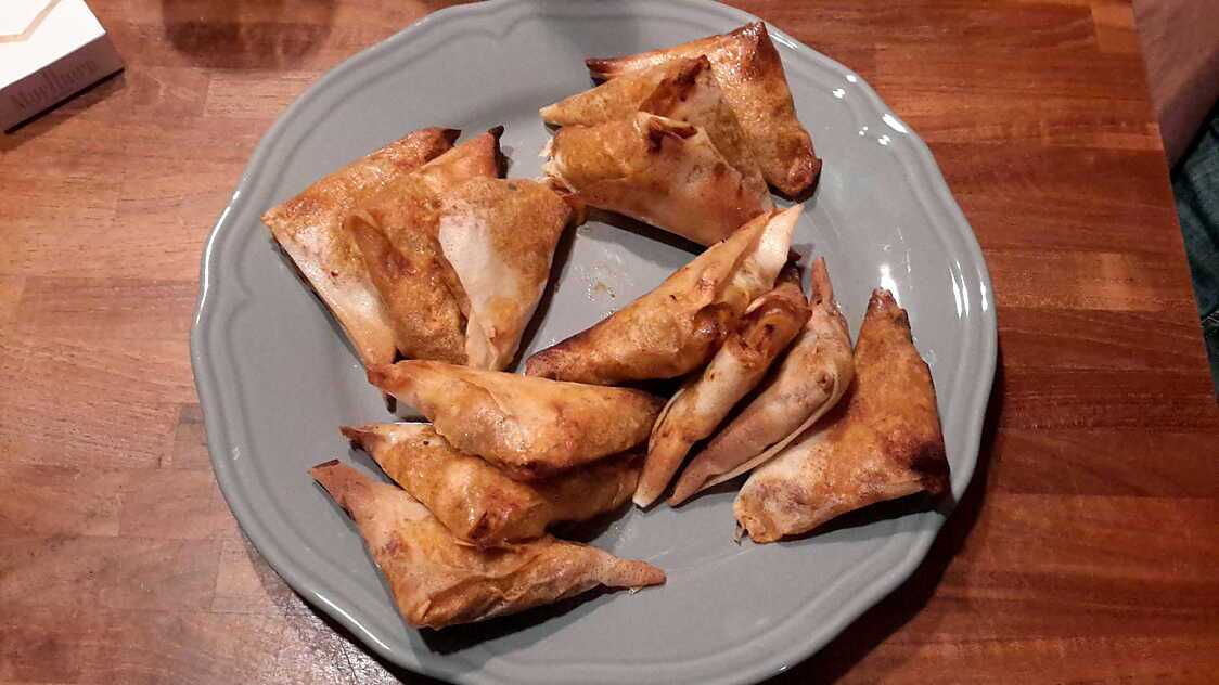 Recette de Bricks au poulet épicé