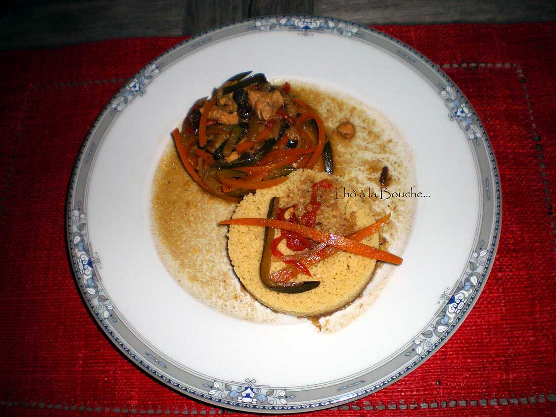 Recette de Blancs de volaille et sa semoule aux légumes croquants…