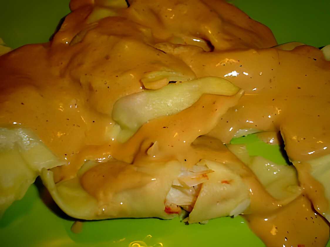 Recette de RAVIOLIS AU KING CRABE