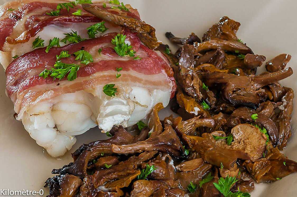 Recette de Rôti de lotte aux girolles