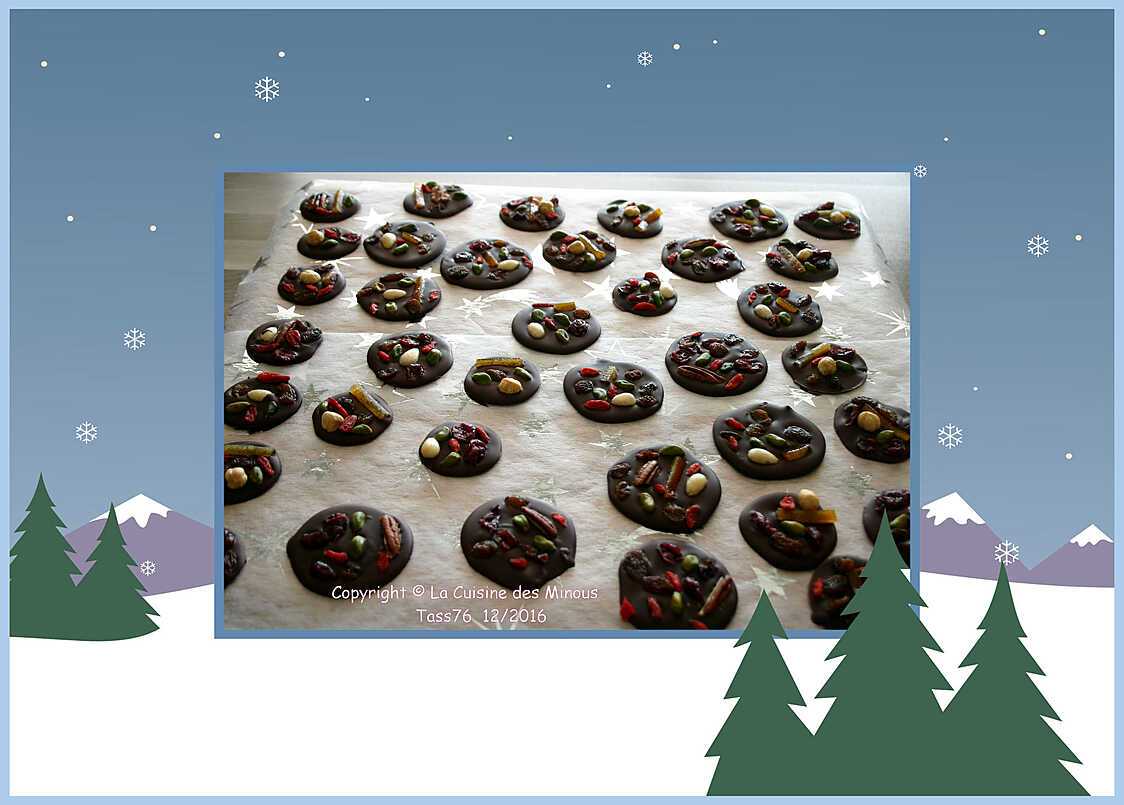 Recette de Mendiants au Chocolat Noir