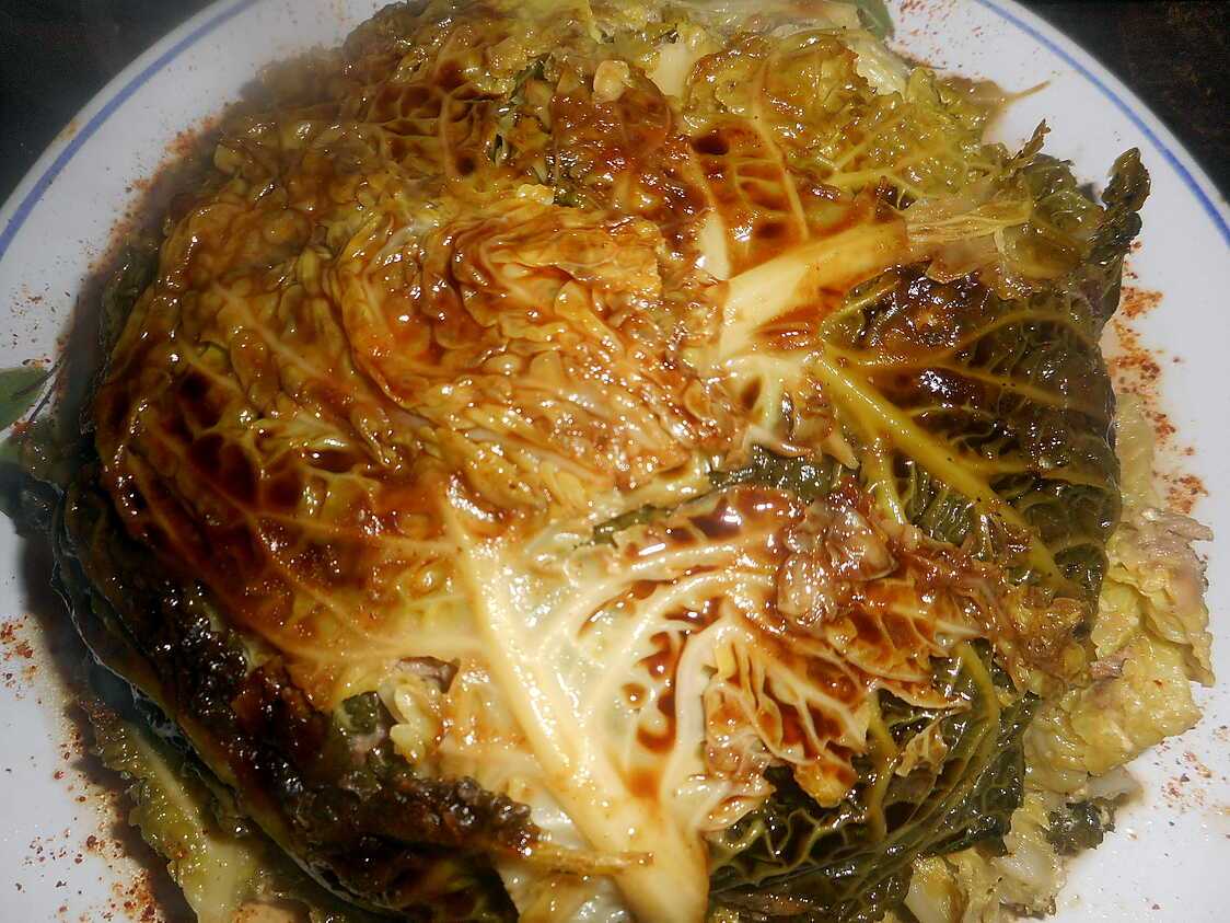Recette de Chou farci à la viande de pot au feu