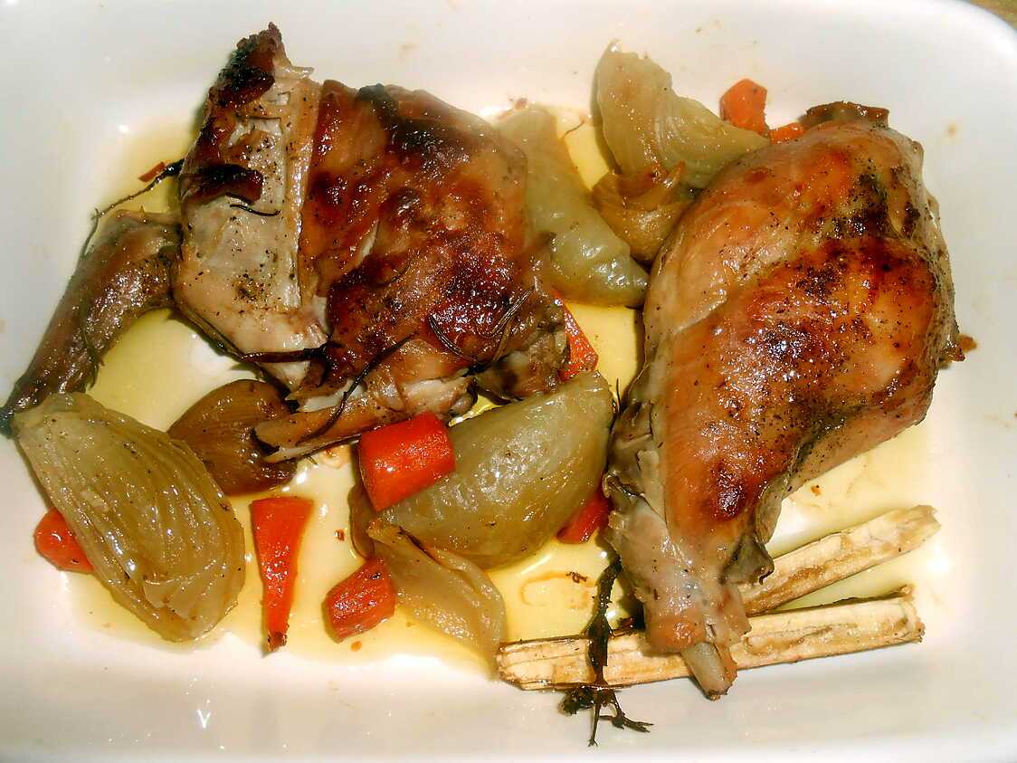 Recette de LAPIN EN SACHET CUIT AU FOUR