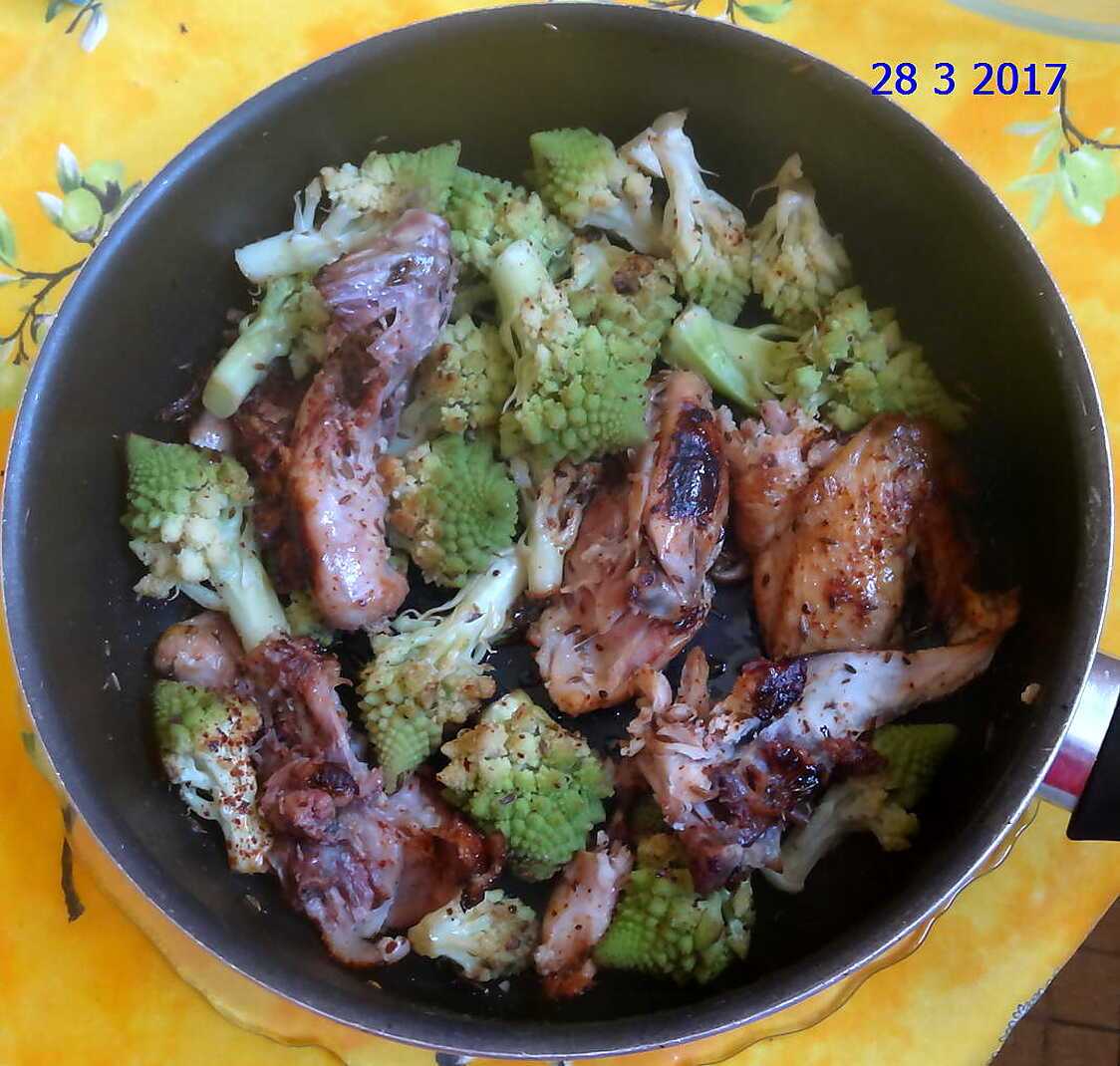 Recette de Romanesco au poulet fumé