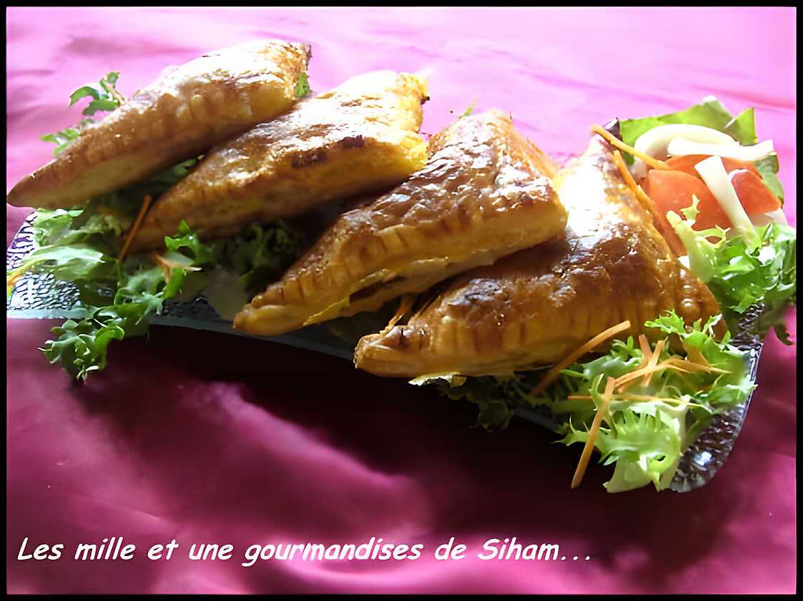 Recette de Chaussons viande hachée légumes et fromages qui rit!