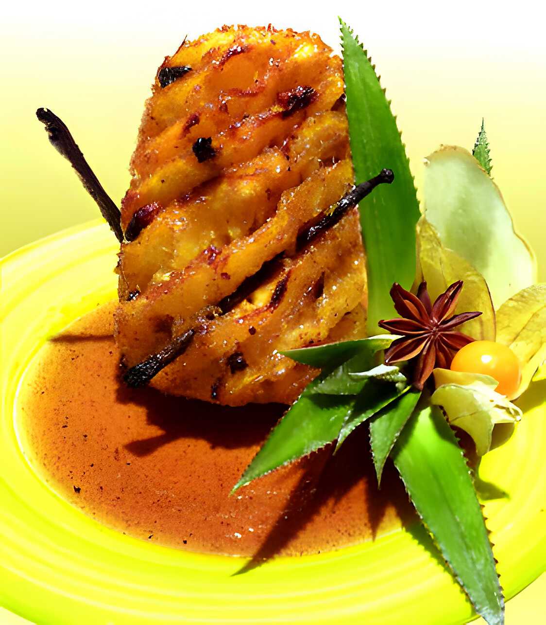 Recette d'Ananas rôti aux épices