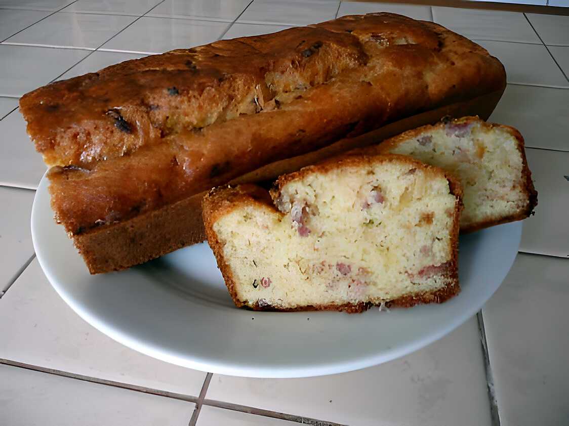 Recette de Cake aux lardons et oignons