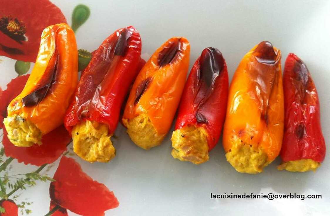 Recette de Mini-poivrons farcis au thon (compatible Dukan)