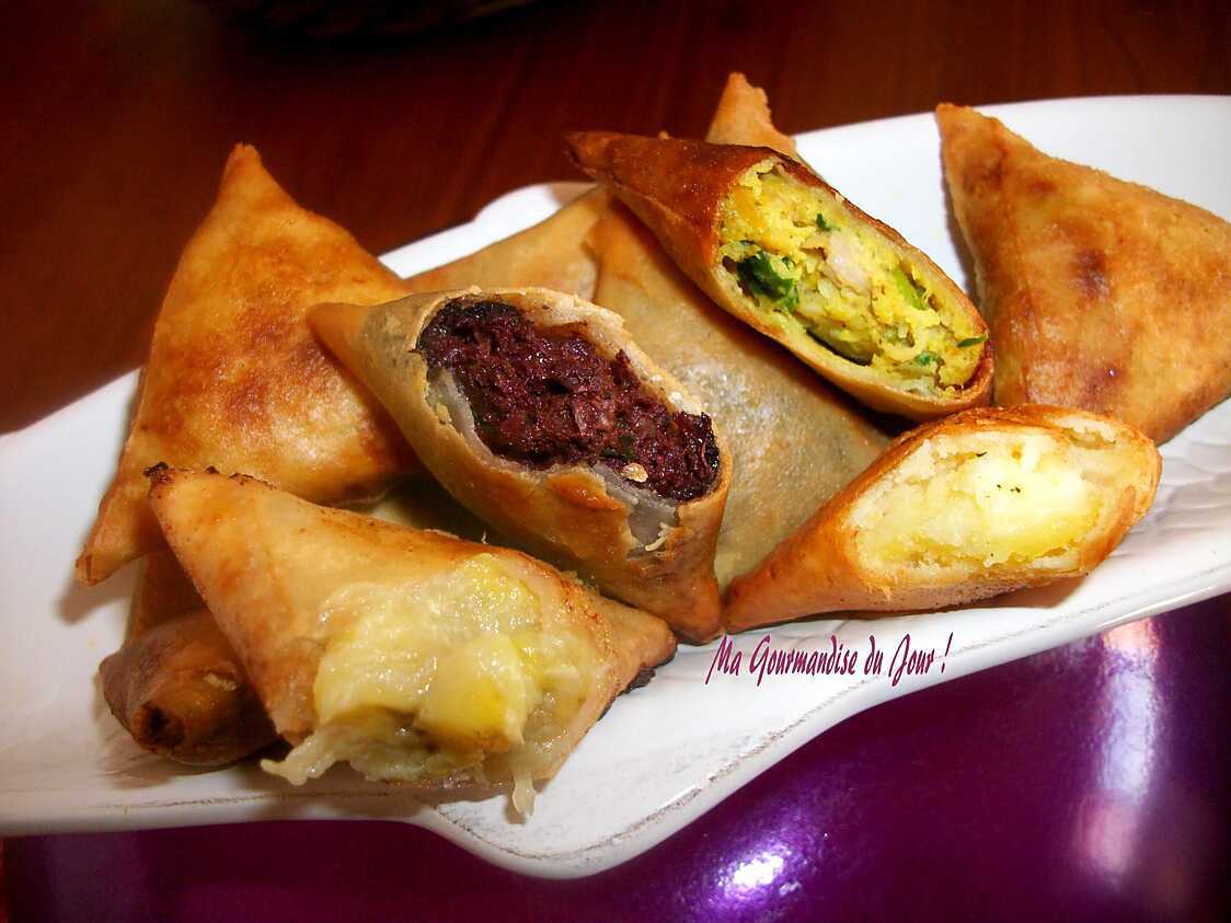 Recette de SAMOUSSAS AU BOUDIN NOIR, ou AU POULET, ou AU POMME DE TERRE ...