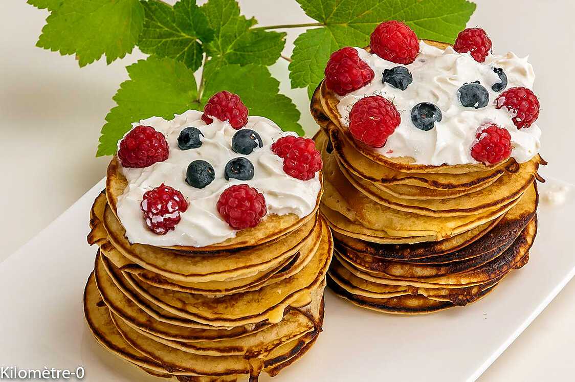Recette de Pancakes aux fruits rouges par Kilomètre-0