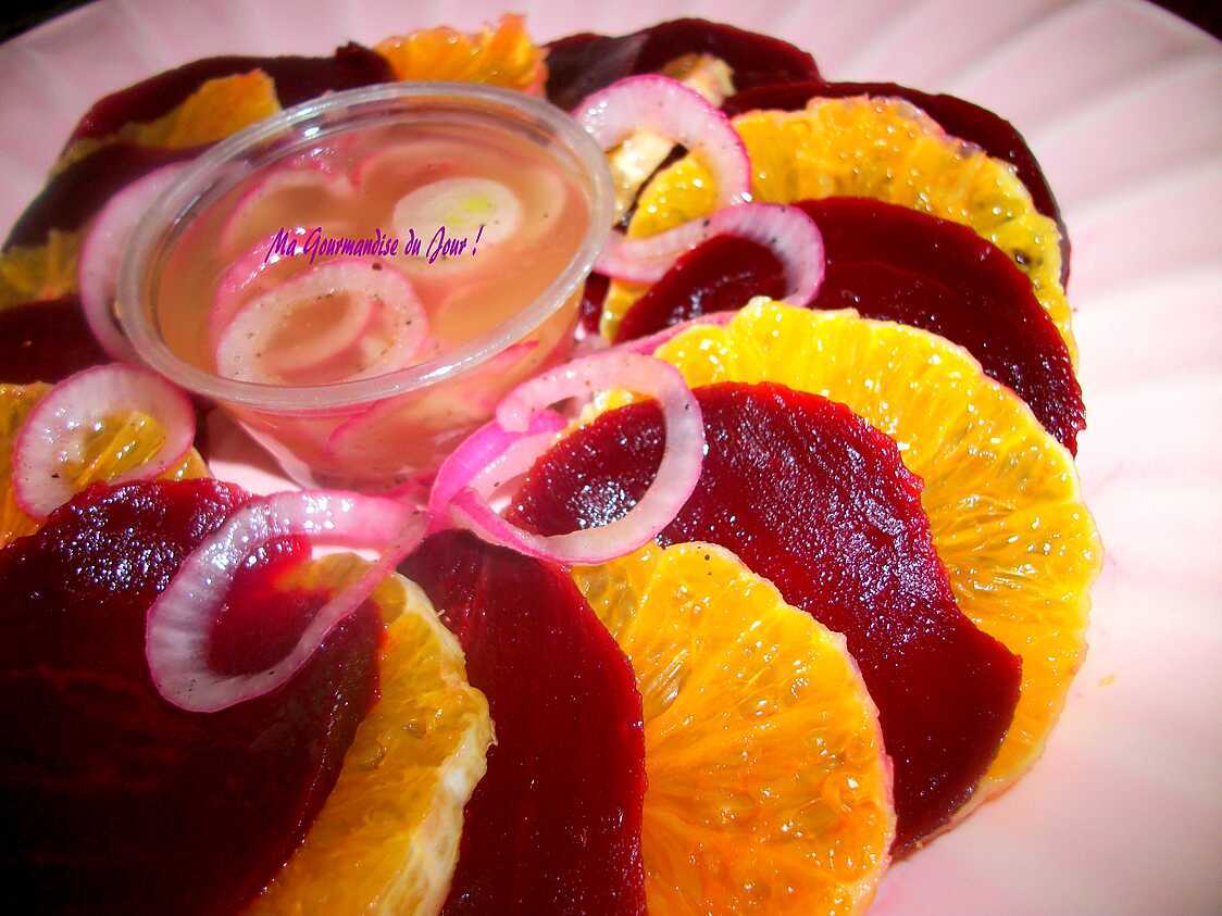 Recette de SALADE d'ORANGE & BETTERAVE ROUGE