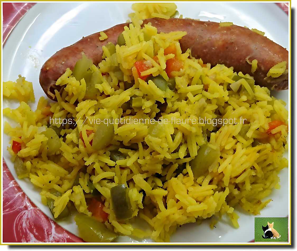 Recette de Riz aux poivrons verts, rouges et chorizo à griller