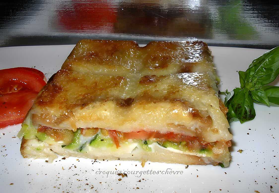 Recette de Croques corgettes chèvre