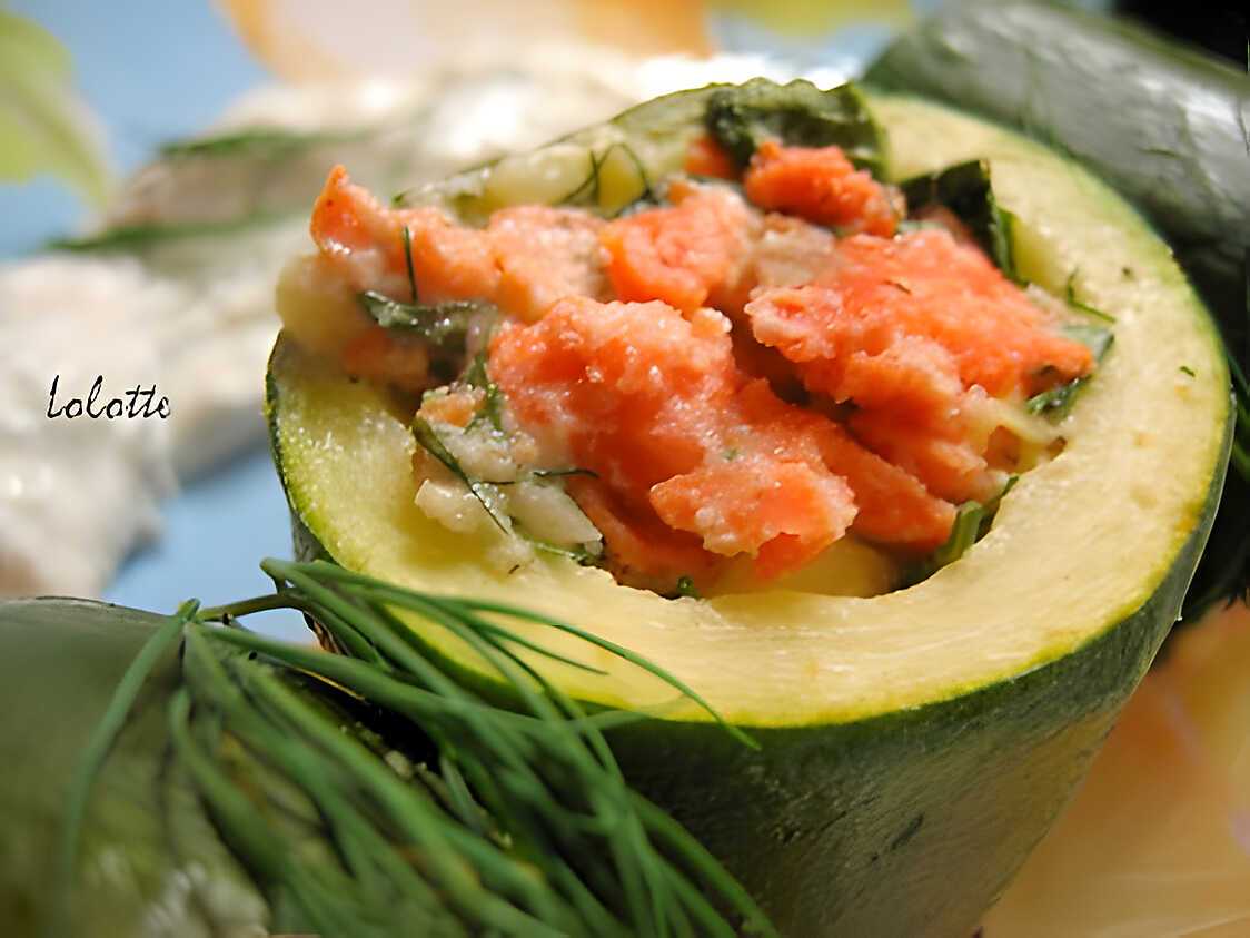 Recette De Courgettes Farcies Au Saumon Fumé Et à Laneth Façon Brochettes