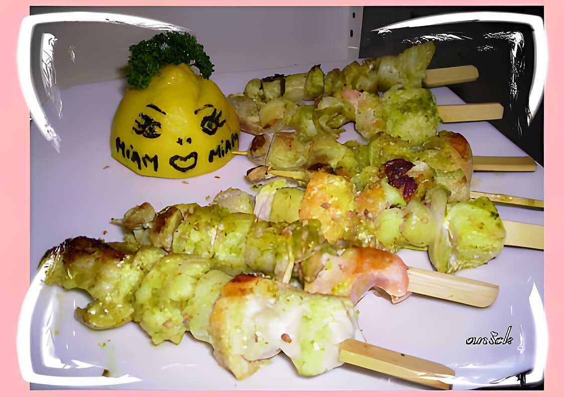 Recette de Mini brochettes de la mer