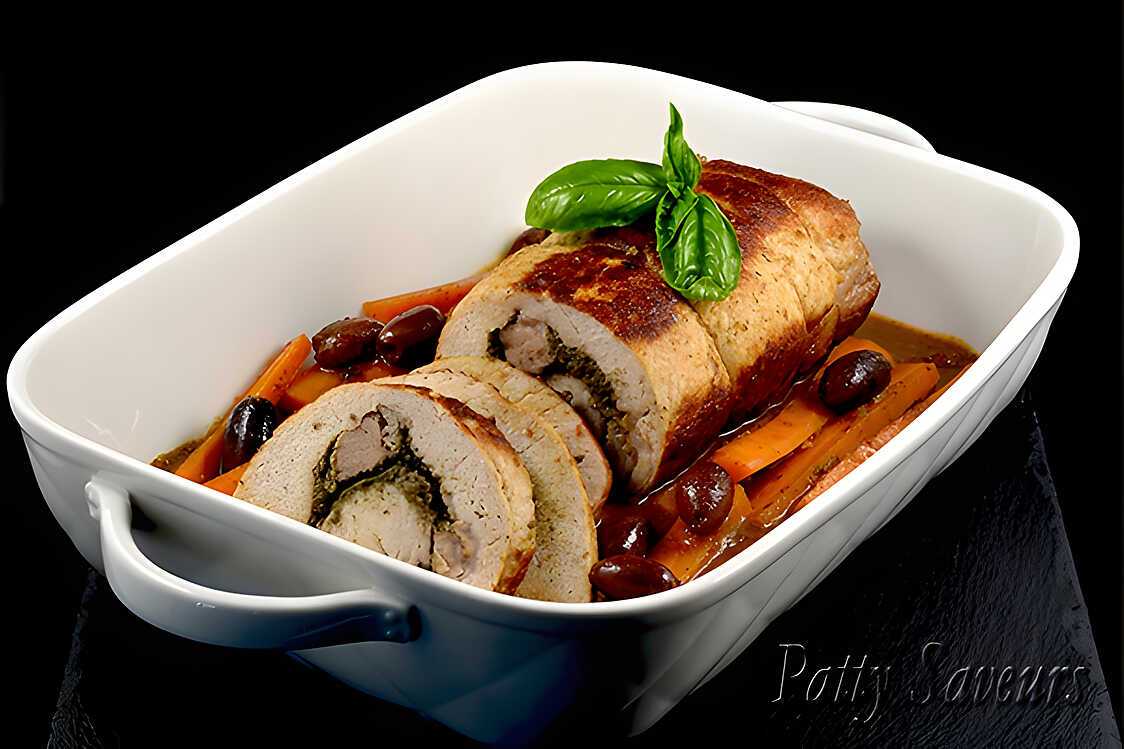 Recette de Rôti de Porc Farci aux Champignons