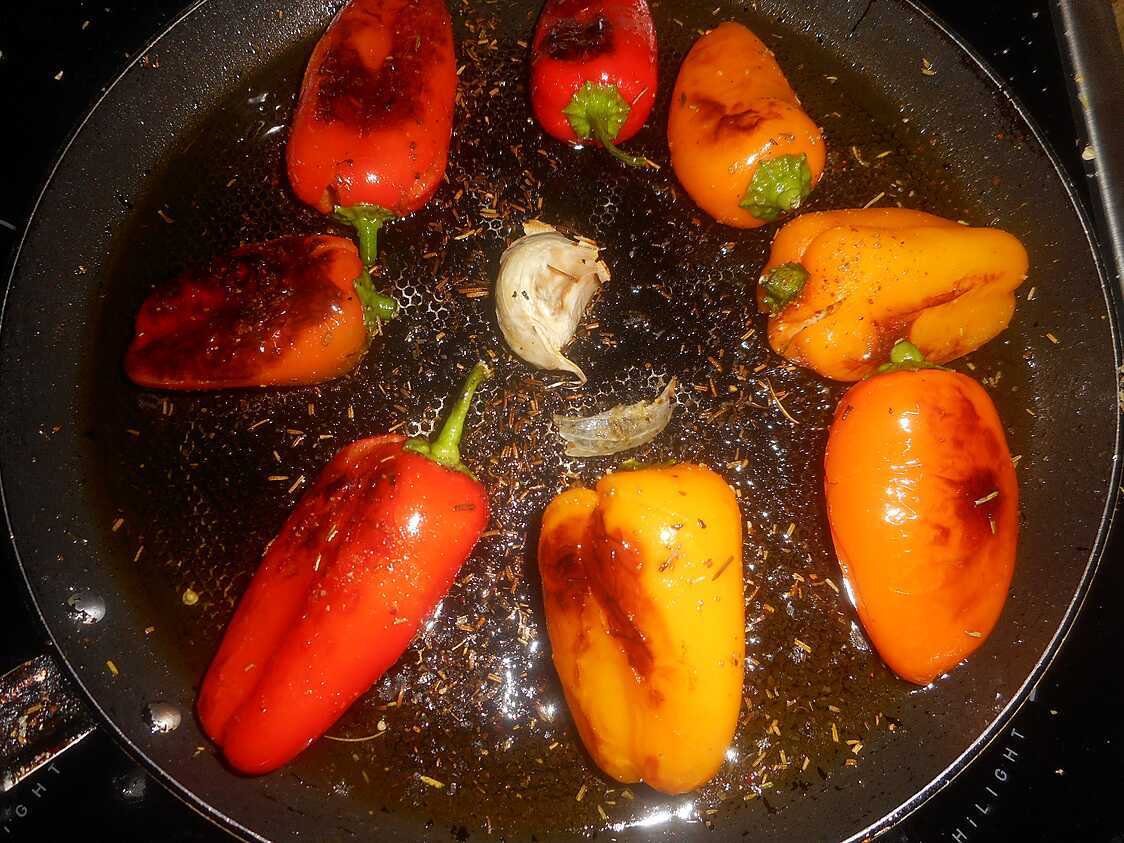 Recette de Petits poivrons poélés
