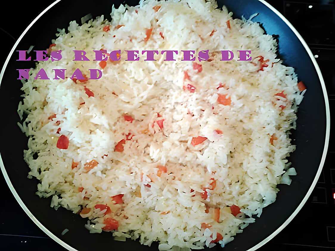Recette de Riz sauté au poivron rouge