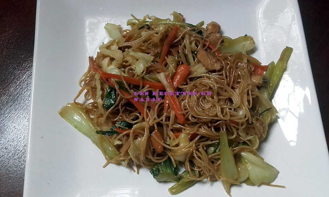 Recette de Mee foon(vermicelles de riz) frit