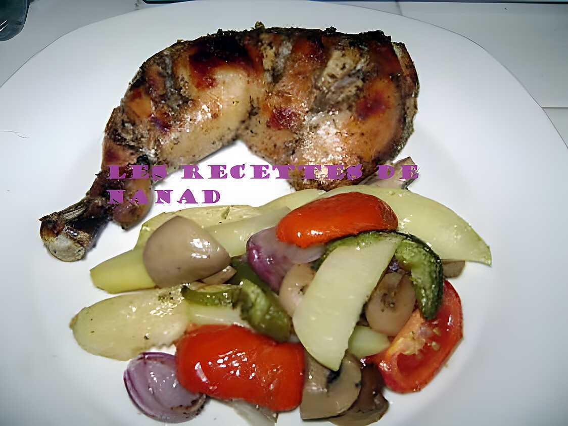 Recette de Mon poulet au four et ses légumes