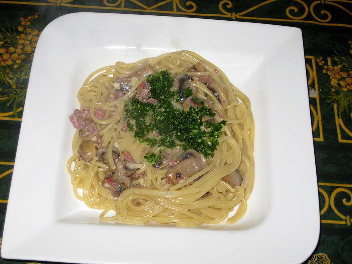 Recette de Pâtes à la forestière