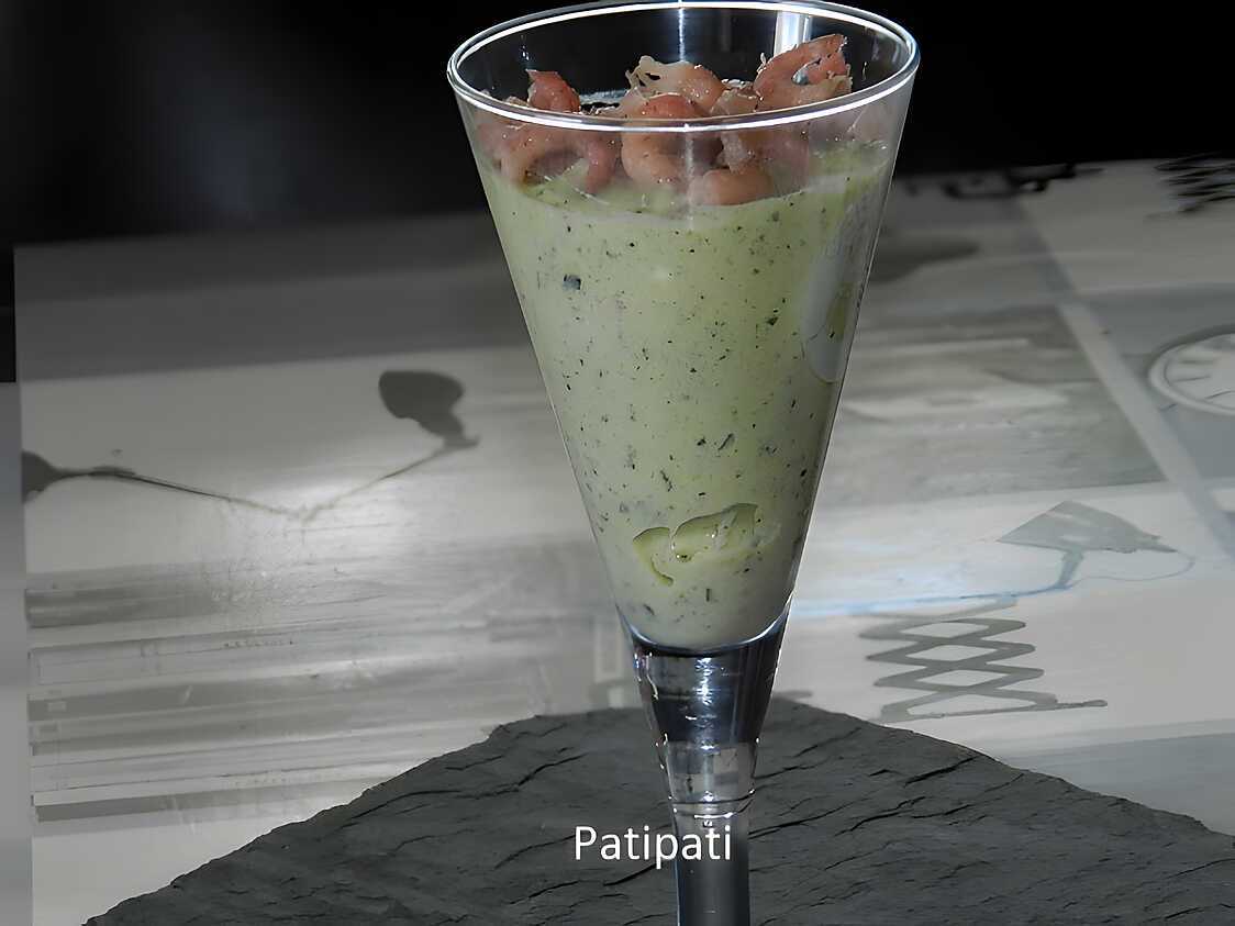Recette de Mousse de courgette aux crevettes grises
