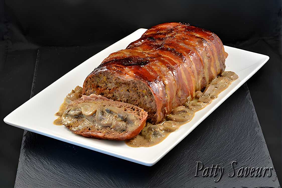 Recette de Roti de Boeuf Haché, Sauce aux Champignons