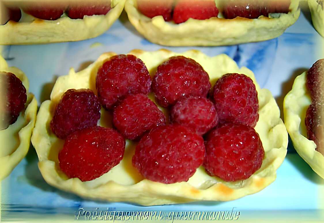 Recette de Tartelettes aux framboises et ganache chocolat blanc