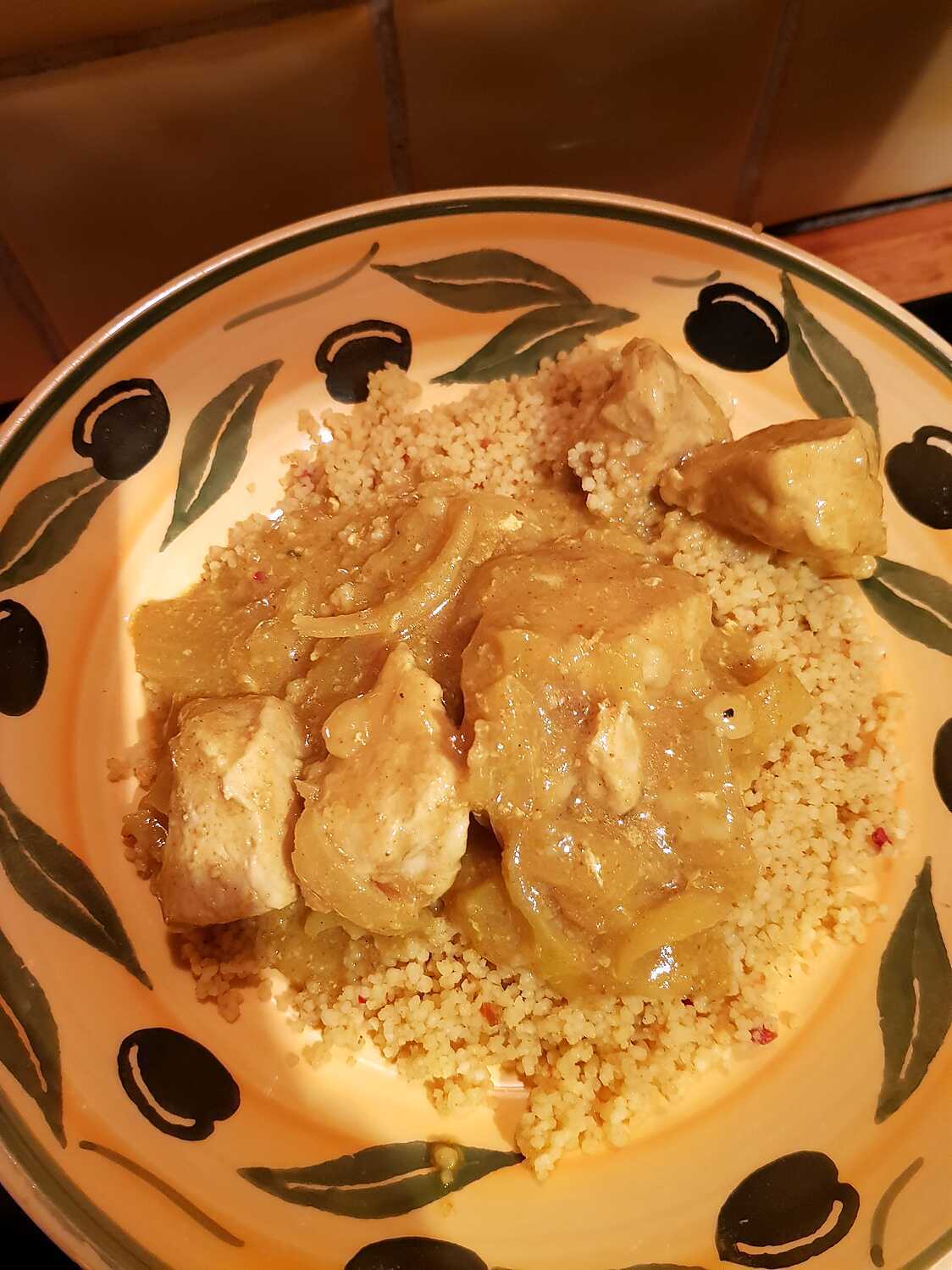 Recette de Poulet aux épices, semoule aux épices