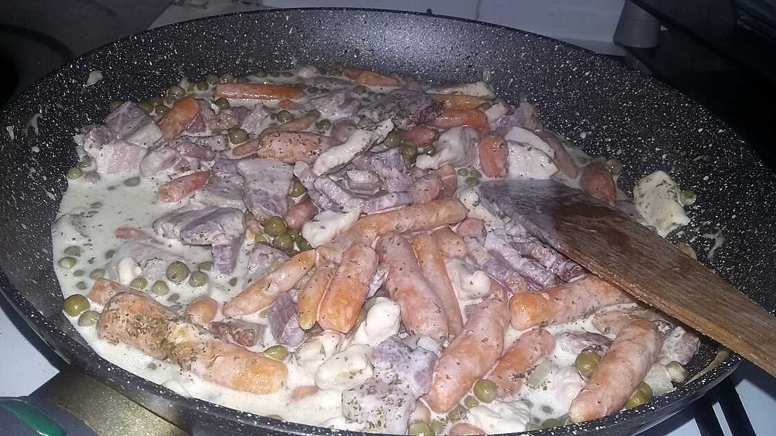 Recette de Petits pois a la carbonara