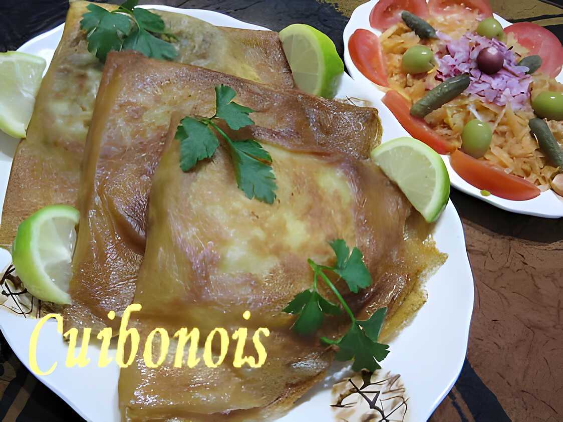 Recette de Bourek Annabi au thon, et salade de radis.