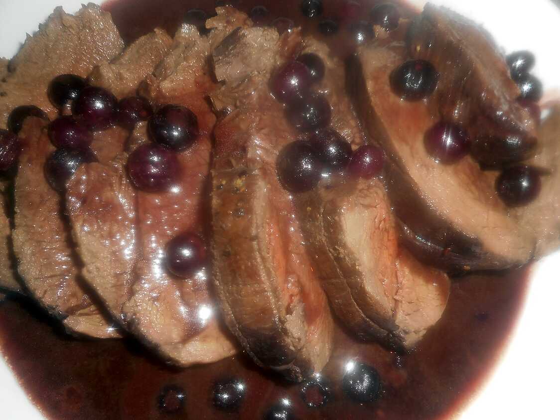 Recette de Roti de cerf aux myrtilles