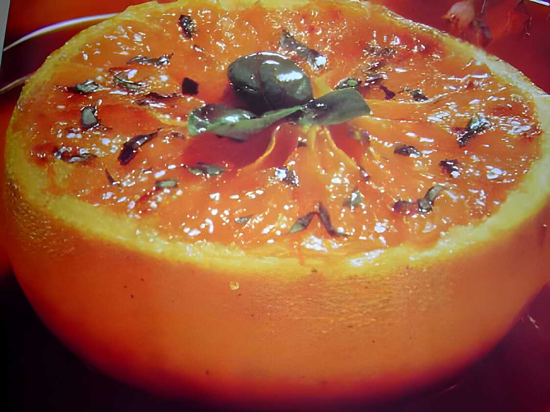 Recette de Pamplemousse en duo miel et basilic
