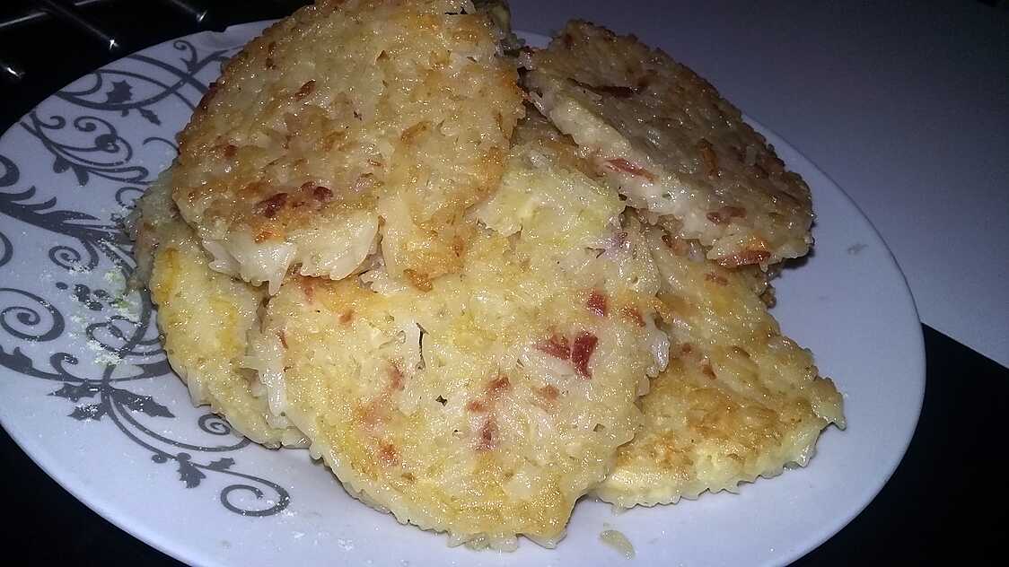 Recette de Galette de riz jambon fromage