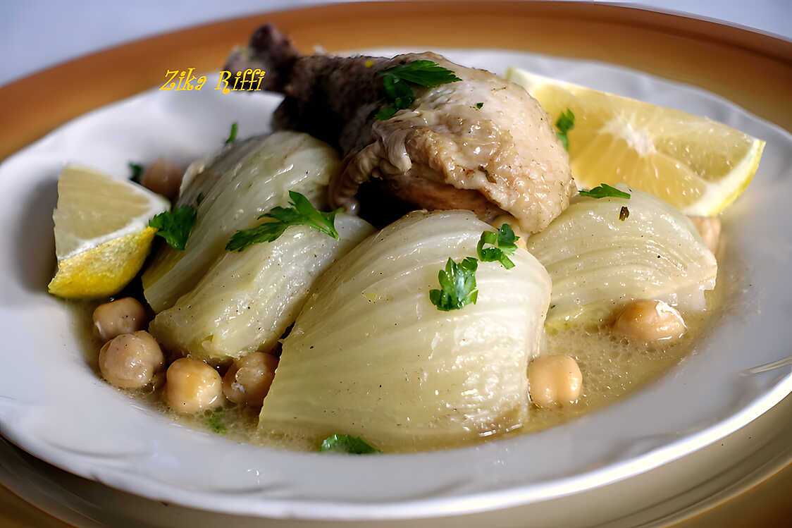 Recette de MARKA OU TAJINE BEL BESBES / PLAT DE FENOUIL