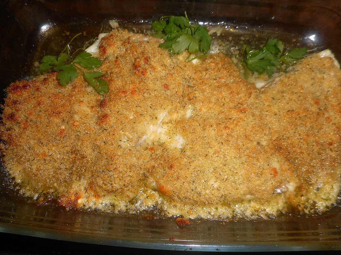 Recette de Filet de lieu noir en croute de parmesan