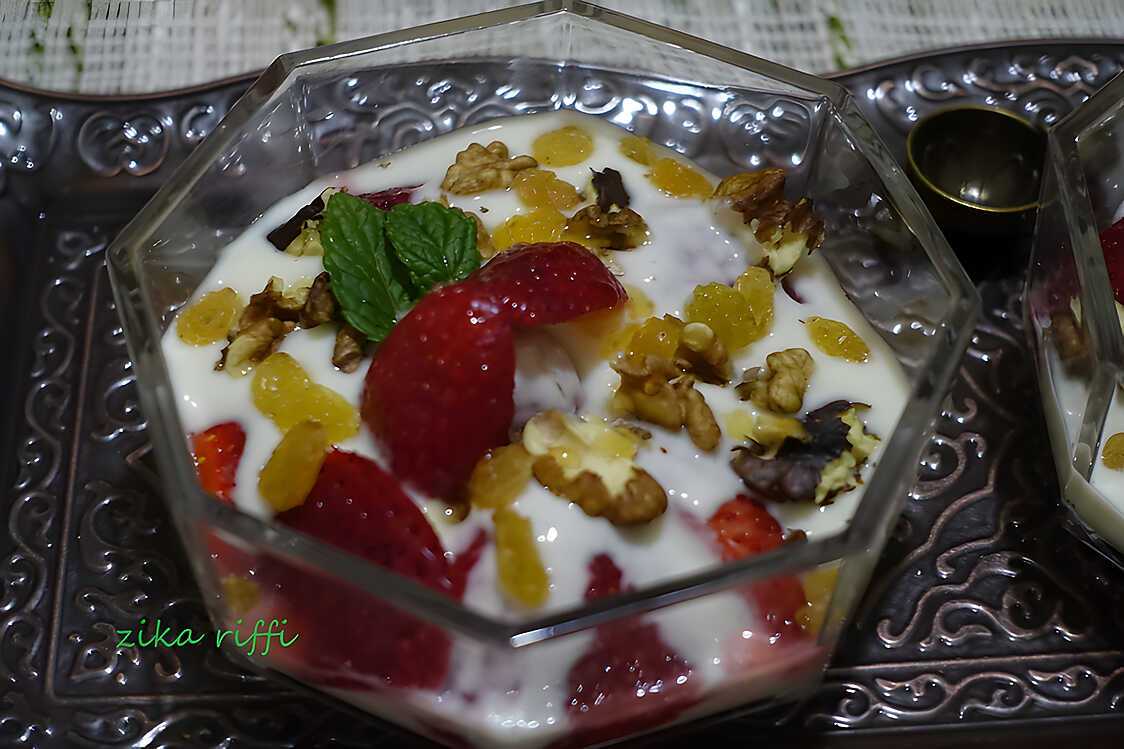 Recette de VERRINES DE FRUITS / AU YAOURT MAISON